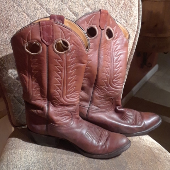 Tony Lama | Shoes | Tony Lama Distressed Leather Western Cowboy Boots ...